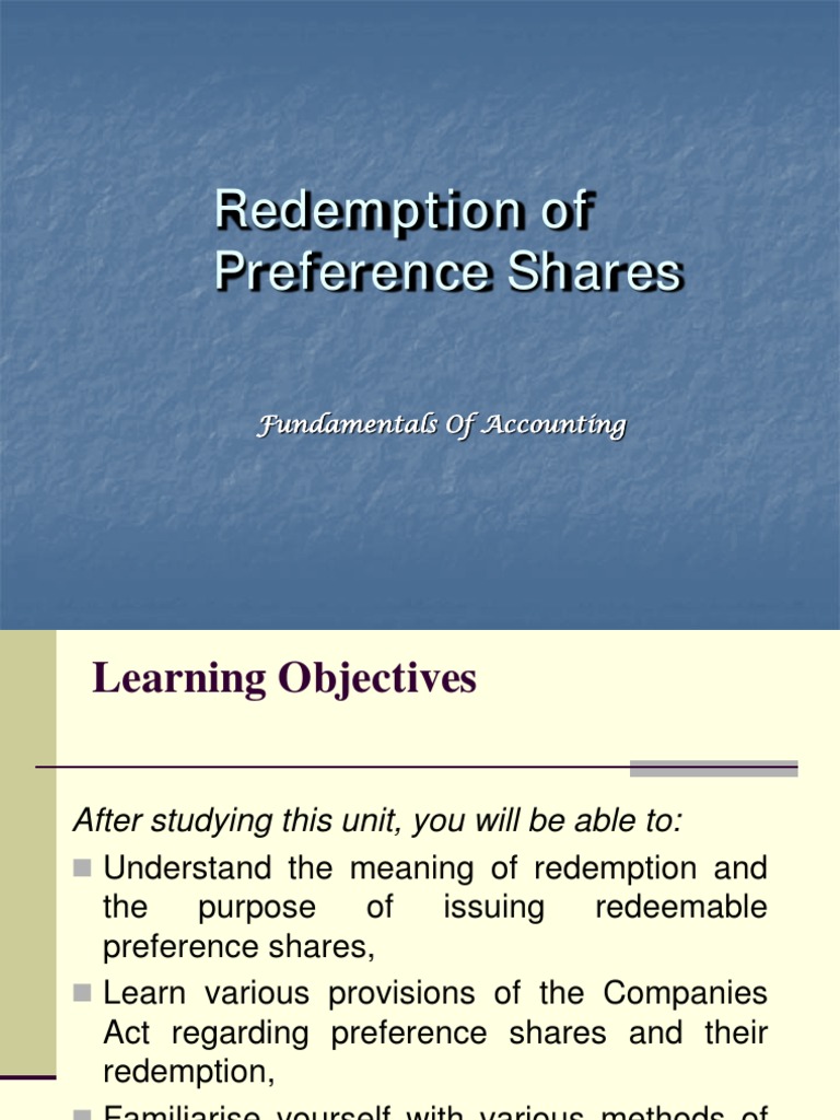 Preference Shares | PDF