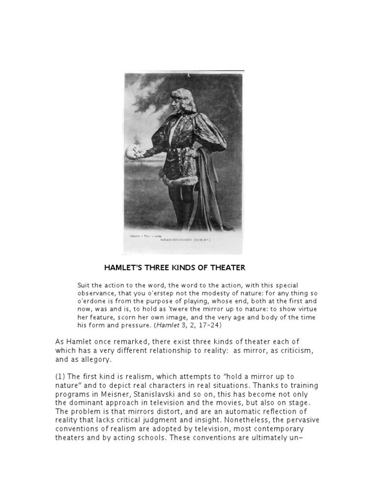 Hamlet's Three Kinds of Theater | PDF | Theatre | Hamlet