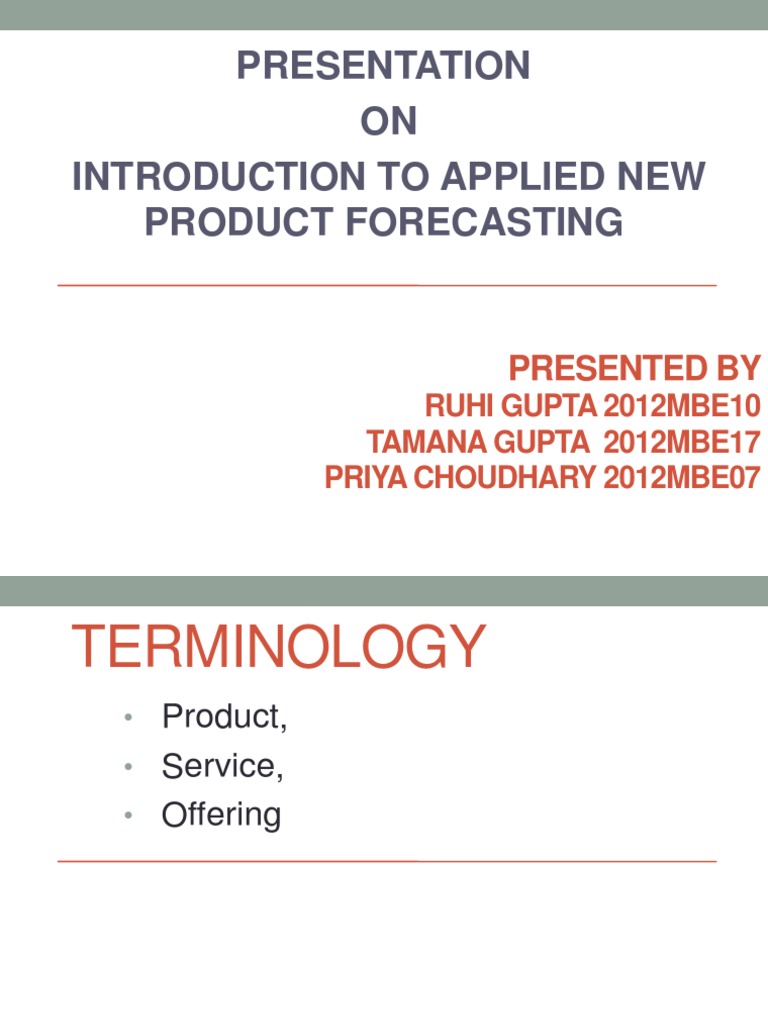 New Product Forecasting Overview | PDF