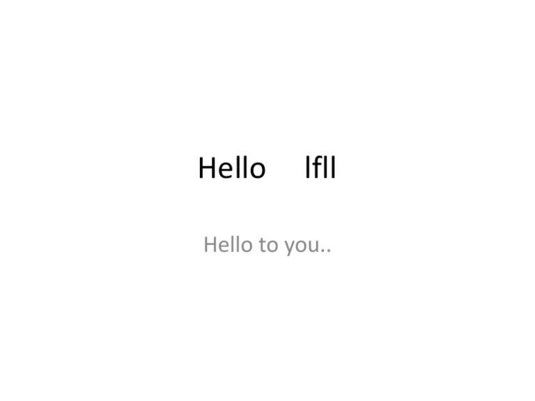 Hello | PDF