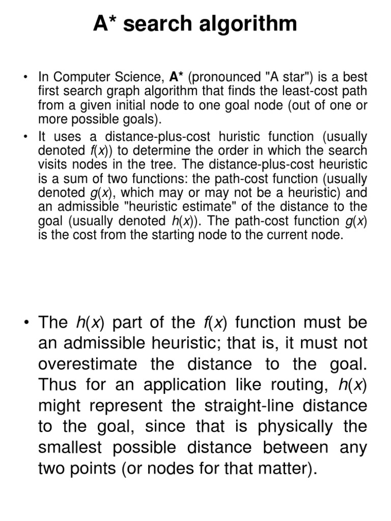 A Star Algorithm | PDF