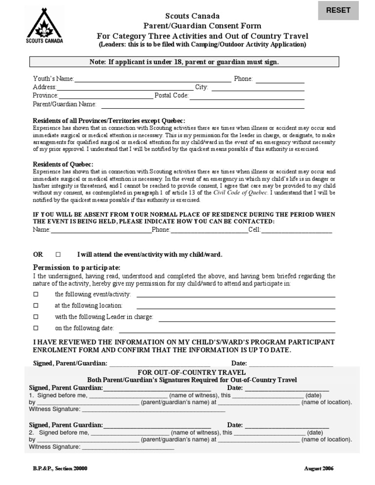 Category 3 Consent Form | PDF | Legal Guardian | Social Institutions