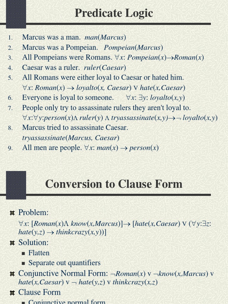 Clausal Form, Resolution | Download Free PDF | Metalogic | Theoretical Computer Science