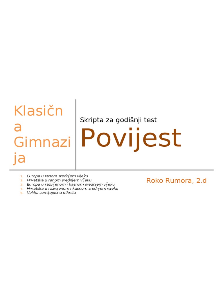 Skripta Povijest | PDF