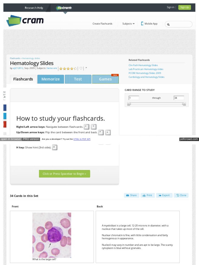 Www Cram Com Flashcards Hematology Slides 872178 Pdf White Blood