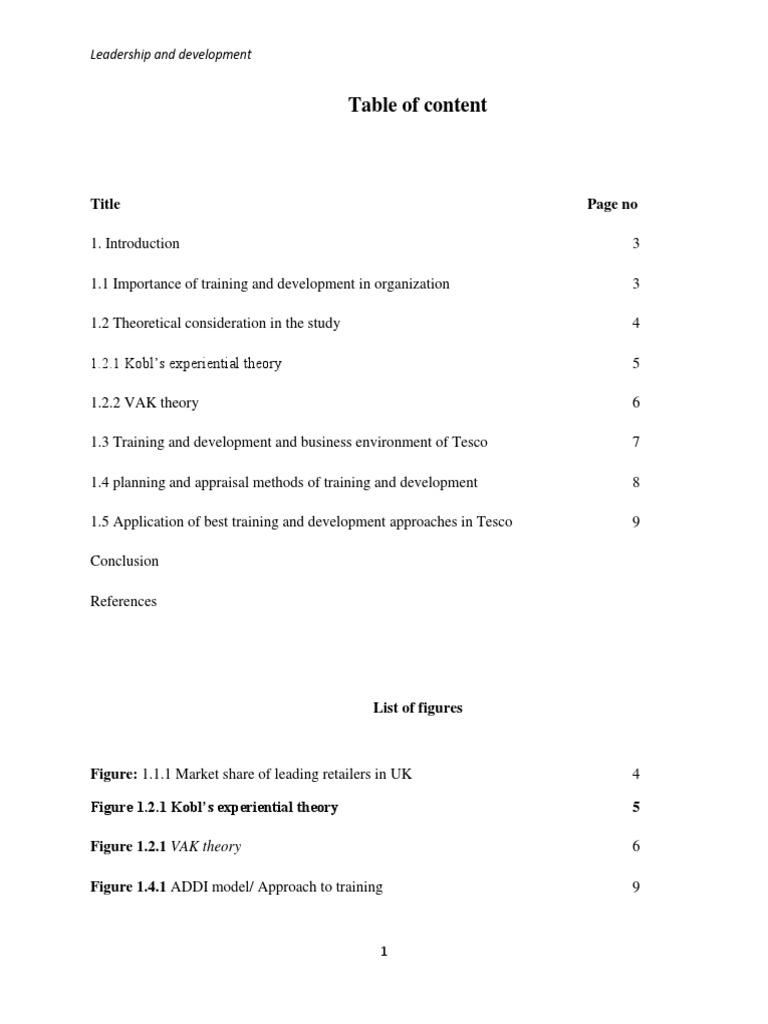 Training and Development in Tesco /PDF | PDF | Leadership | Retail