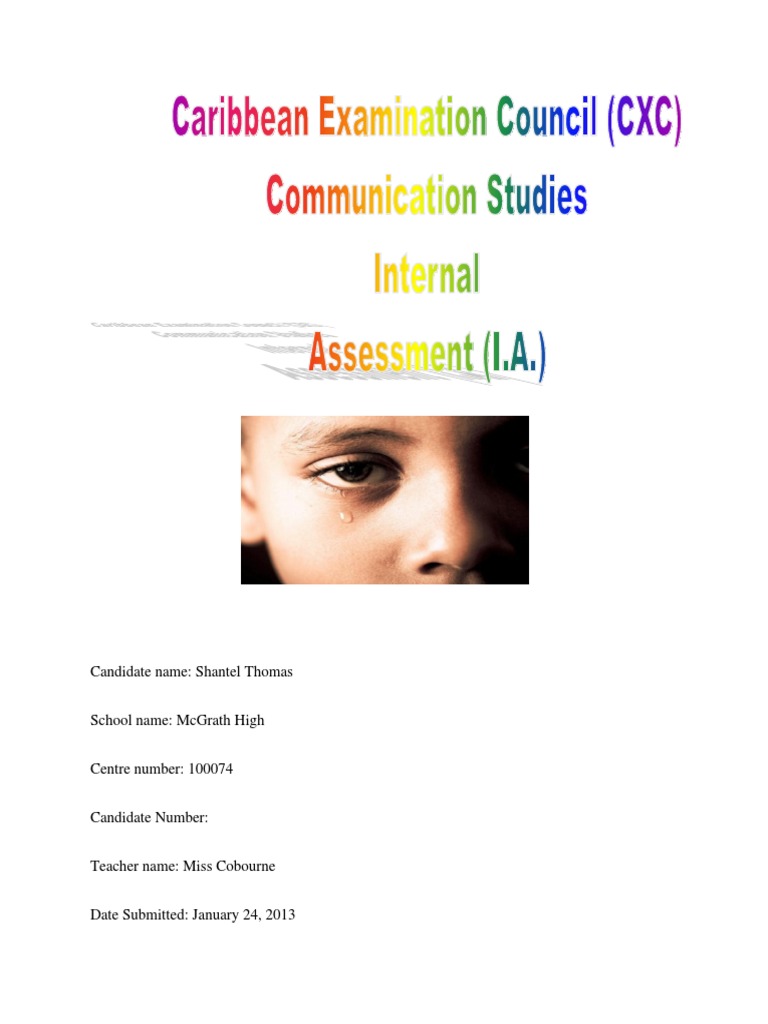 Communication Studies Sba | Download Free PDF | Child Abuse | Child Neglect