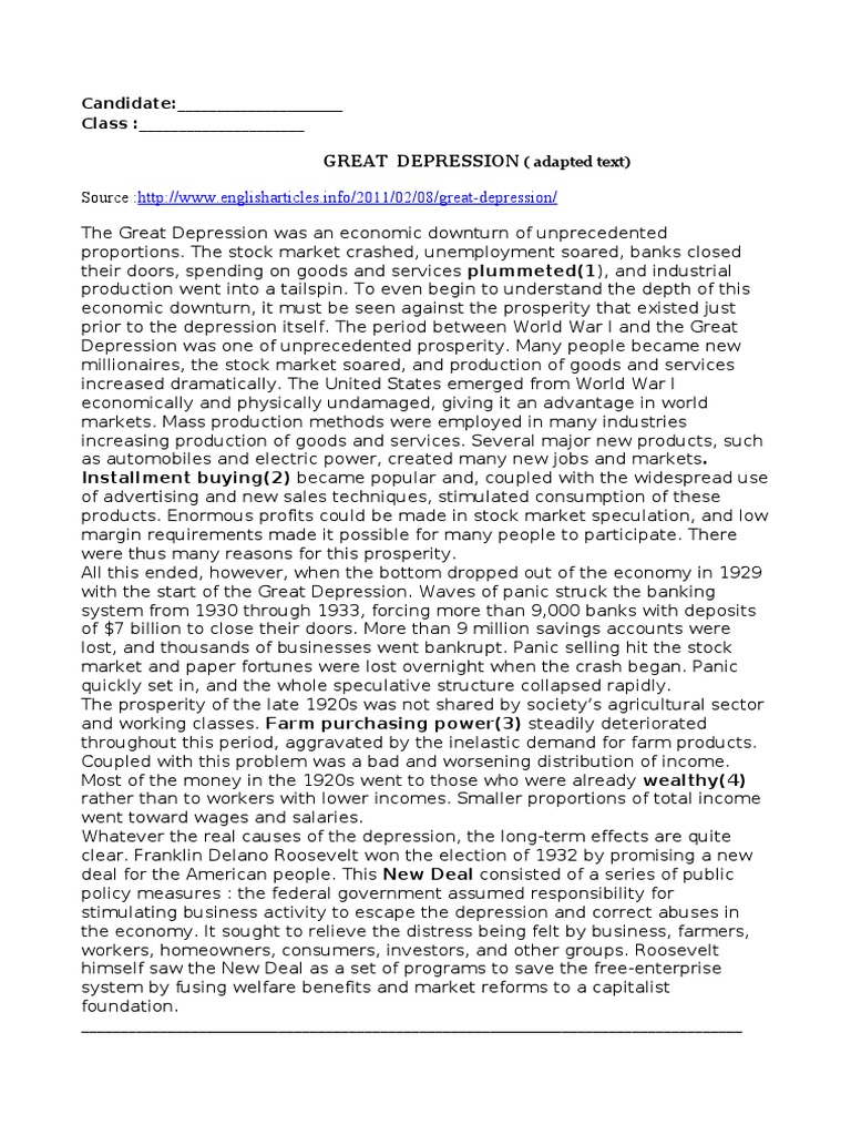 Understanding the Great Depression | PDF | Great Depression | New Deal