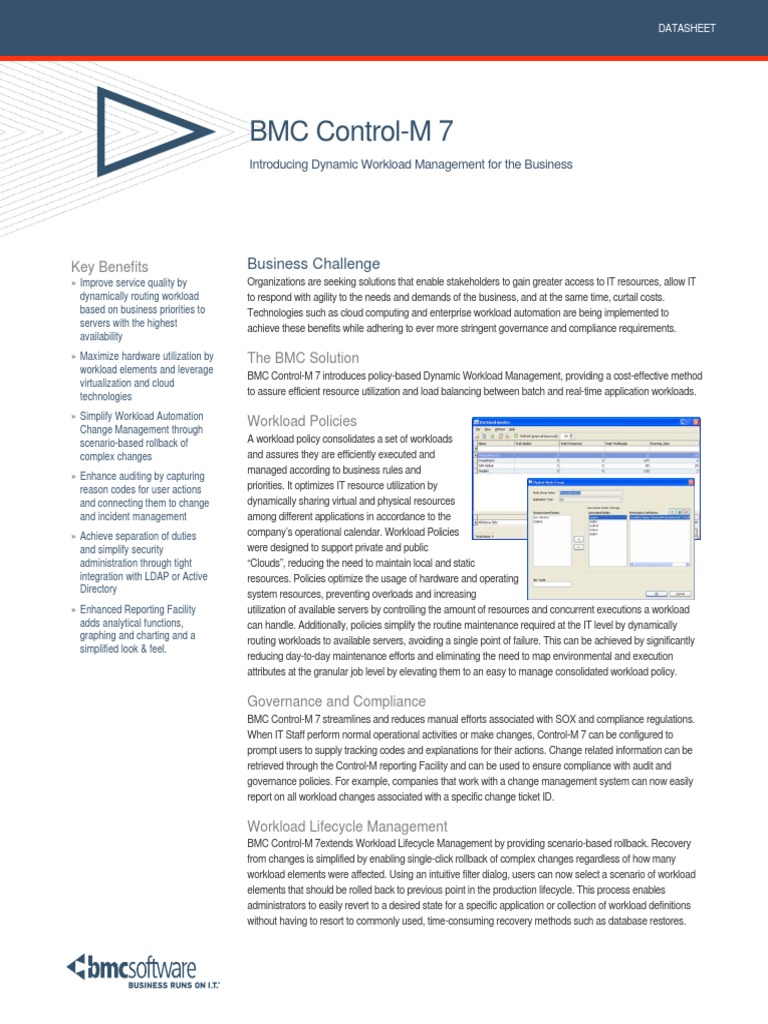 BMC Control-M 7: Business Challenge | PDF | Cloud Computing ...