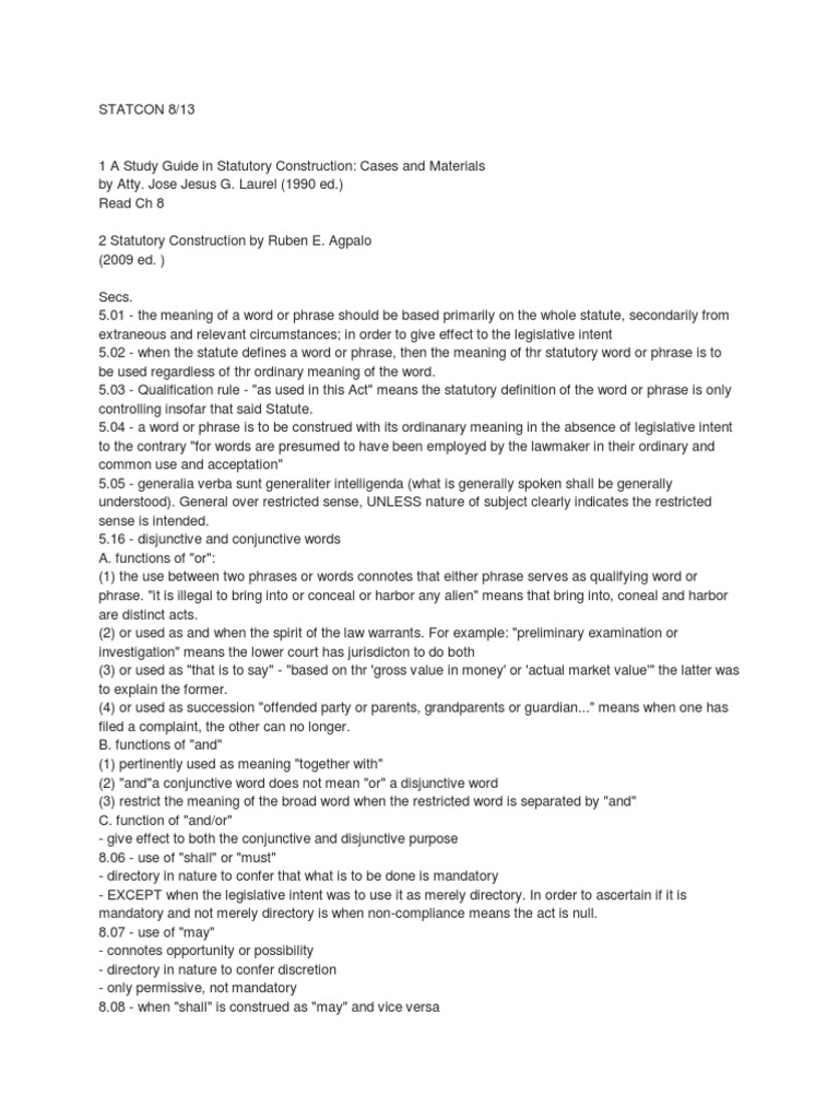 Statcon 8.13 | PDF | Statutory Interpretation | Government
