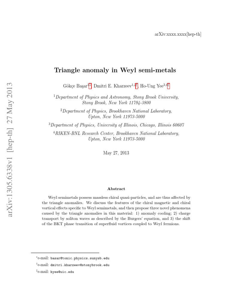 Triangle Anomaly | Download Free PDF | Quantum Chromodynamics | Vortices
