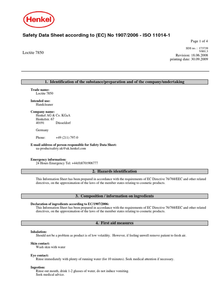 7850 MSDS | PDF | Dangerous Goods | Toxicity