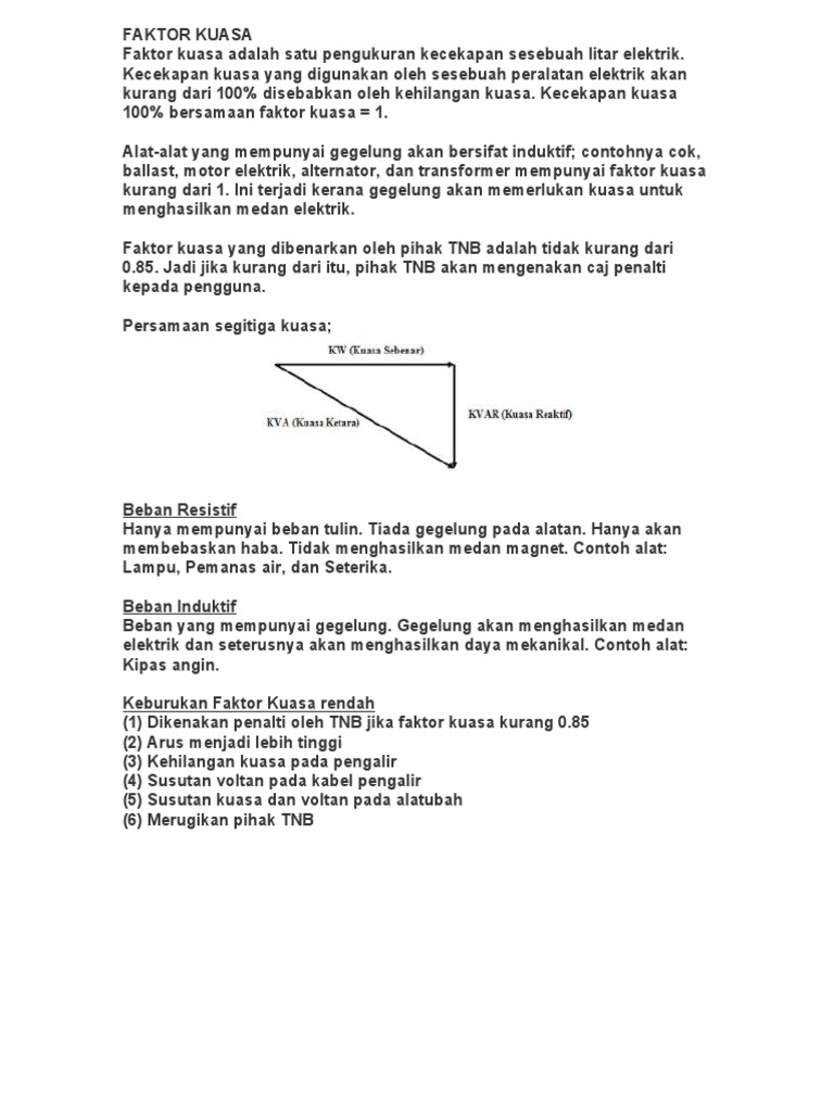 Faktor Kuasa | PDF