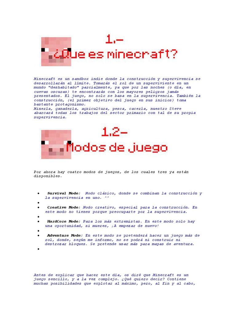 Guia Minecraft | PDF | Minecraft | Carne