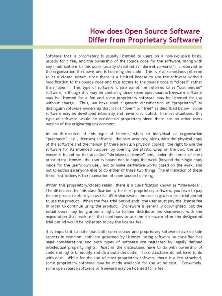 Differences Between Open Source and Proprietary Software | Proprietary Software | Source Code