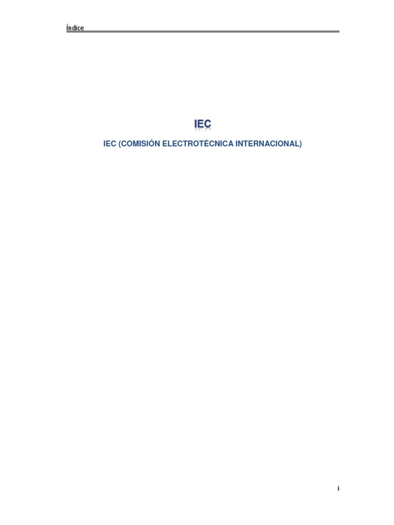 Iec Final Impresion | PDF | Comisión Electrotécnica Internacional ...