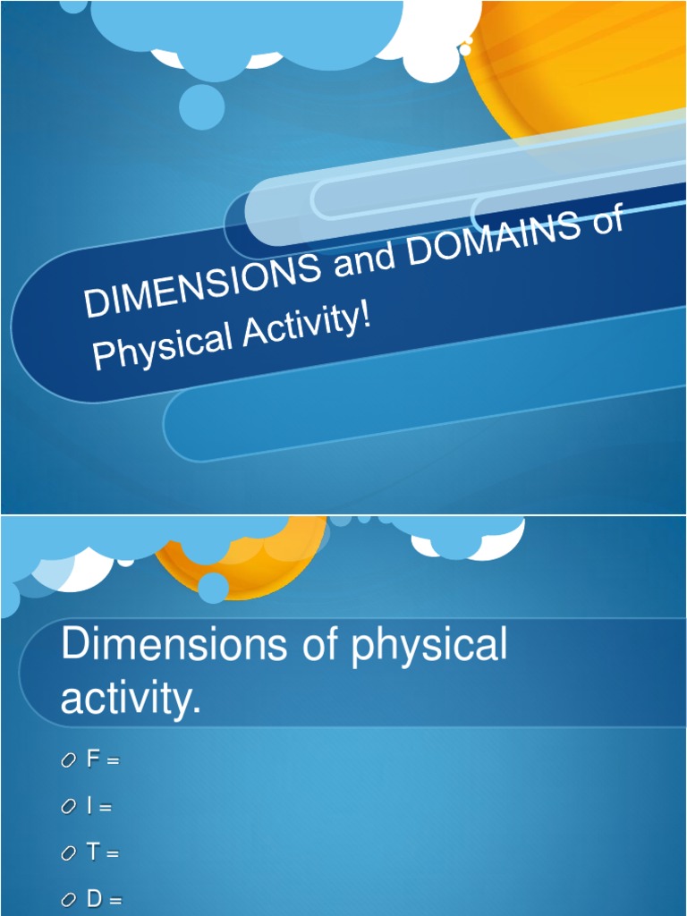 Dimensions and Domains of Physical Activity | PDF | Teaching Methods ...