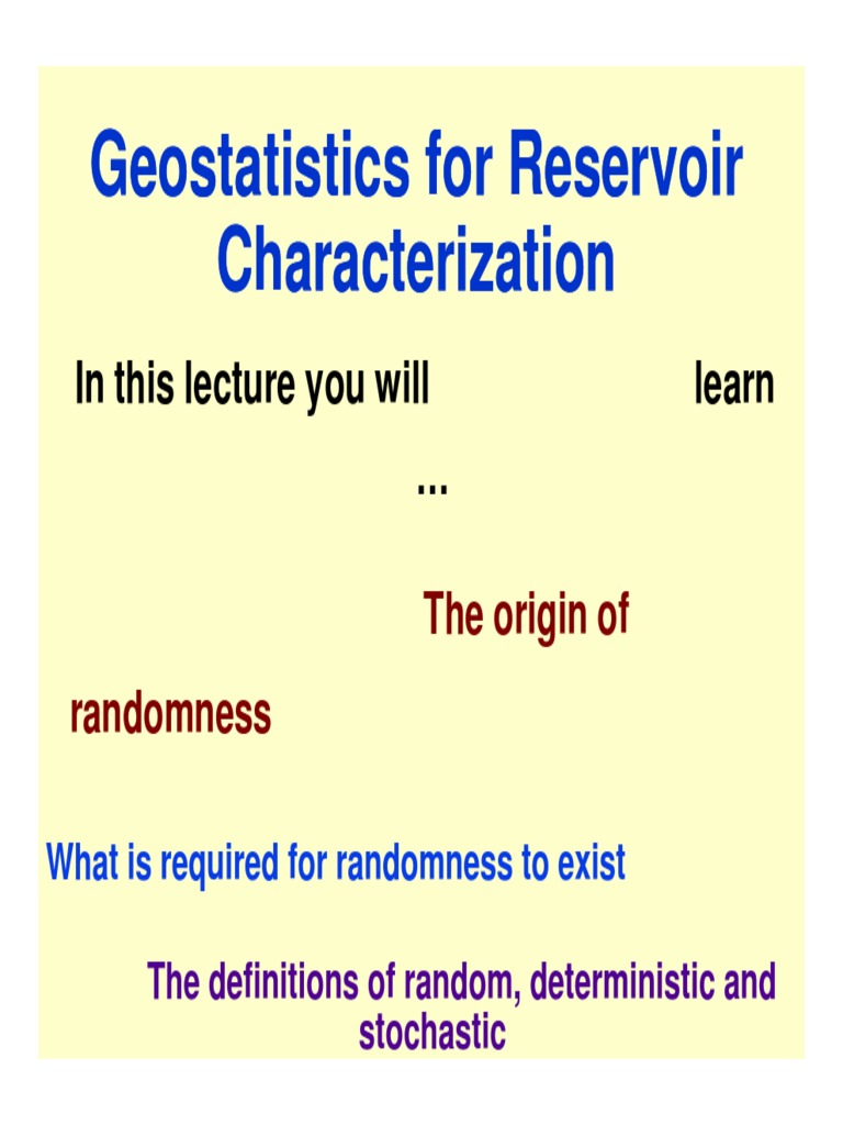 Lecture 1 Intro | PDF | Determinism | Randomness
