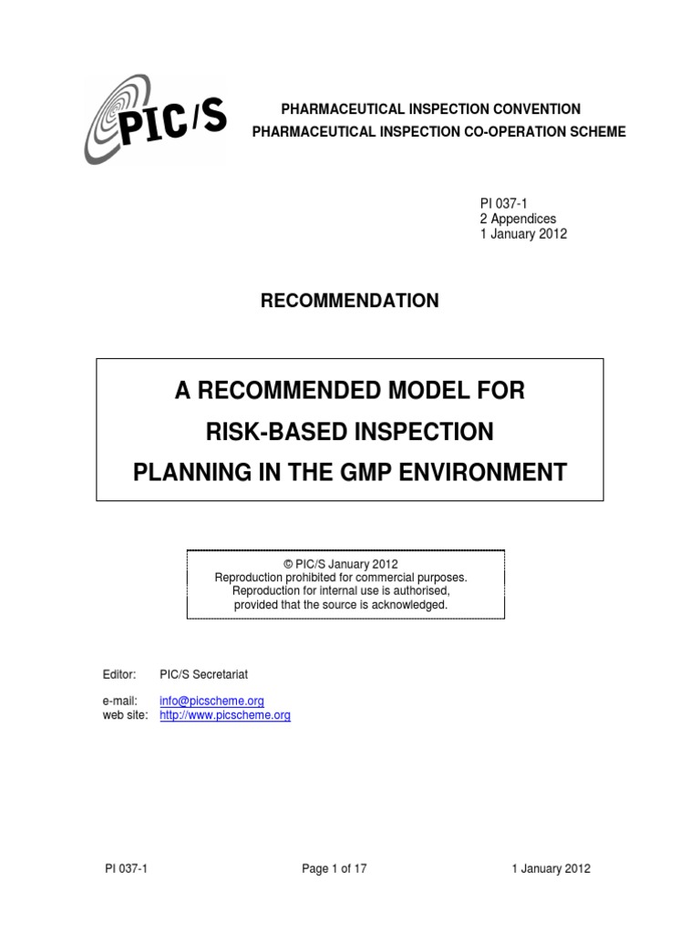 Pi 037 1 Recommendation On Risk Based Inspection Planning Copy1 | PDF ...