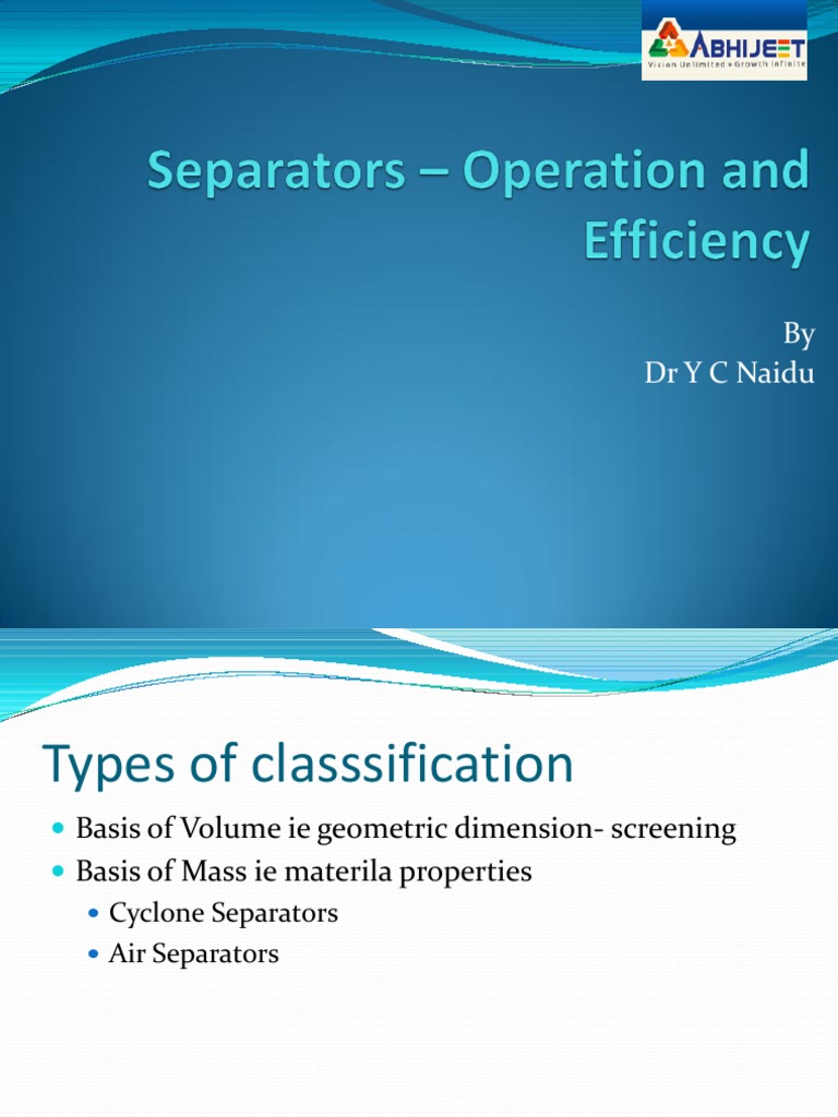 Separator Efficiency Calculations | PDF | Teaching Methods & Materials