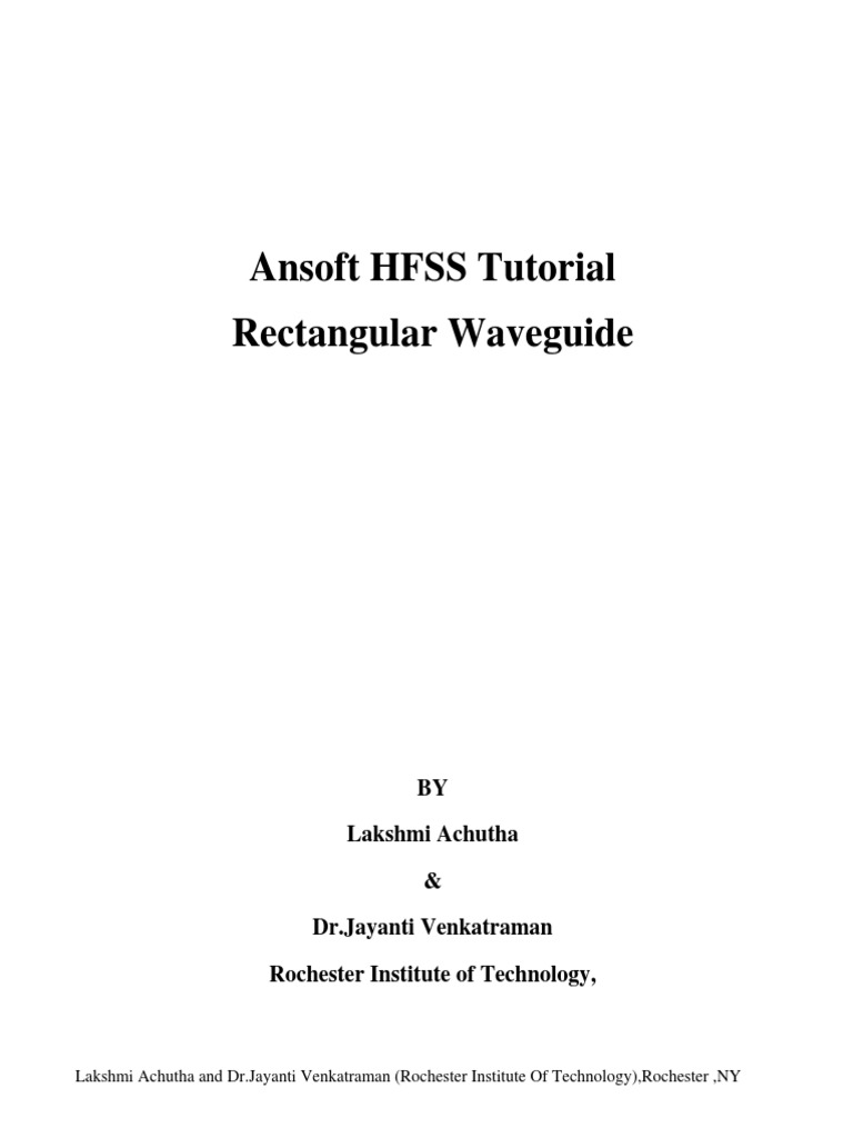 Rectangular Waveguide Manual in HFSS | PDF | Waveguide | Matrix ...