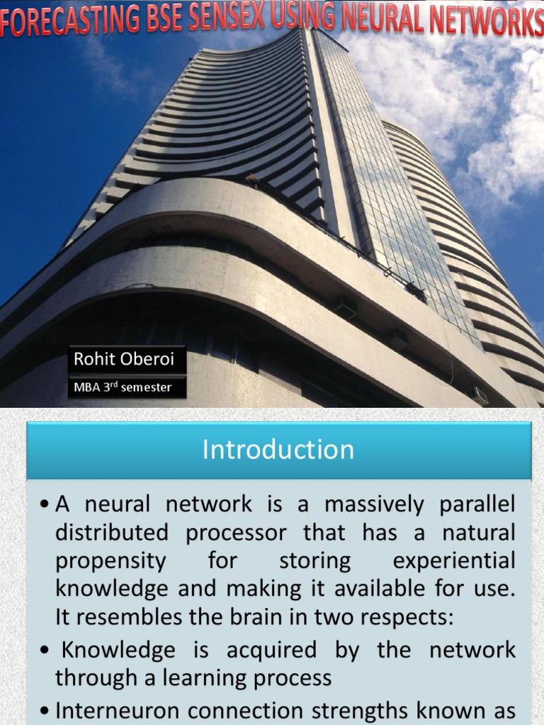 Forecasting BSE Sensex with Neural Networks | PDF | Computers