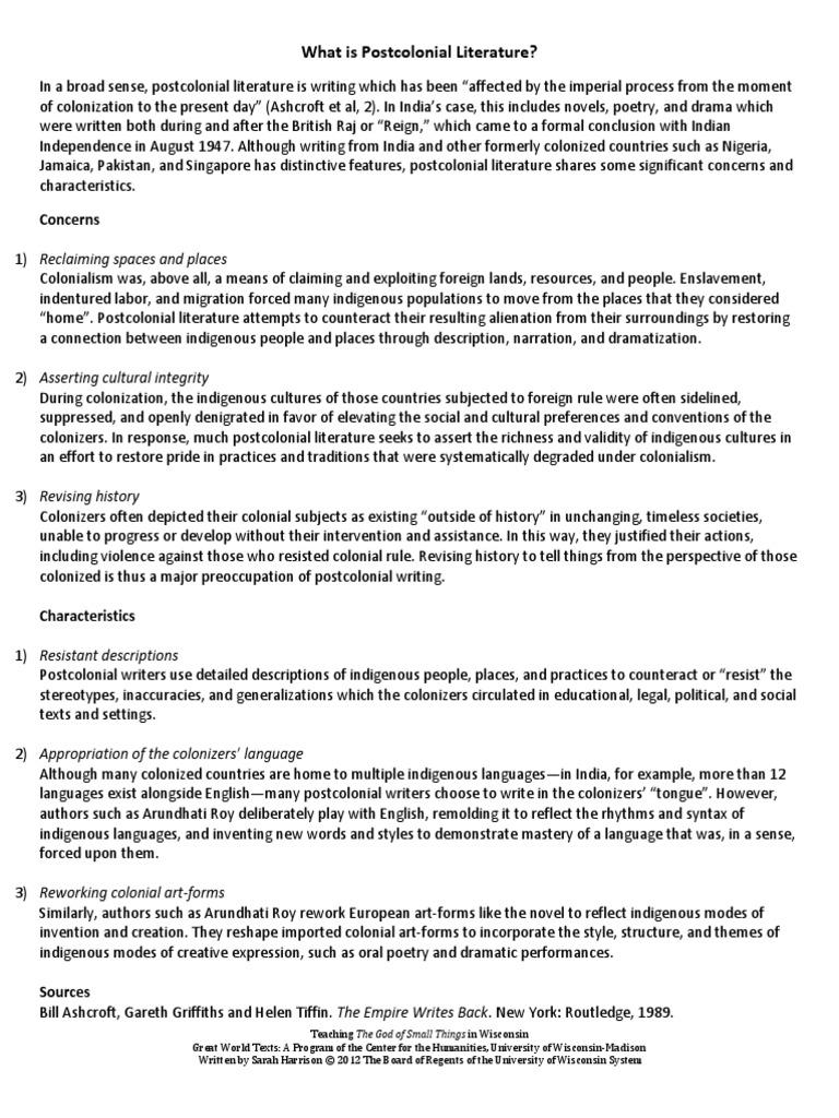 What Is Postcolonial Literature | PDF | Postcolonialism | Colonialism