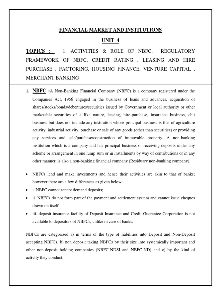 Fmi Notes | PDF | Factoring (Finance) | Lease
