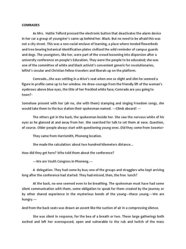 Comrades | PDF | Foods