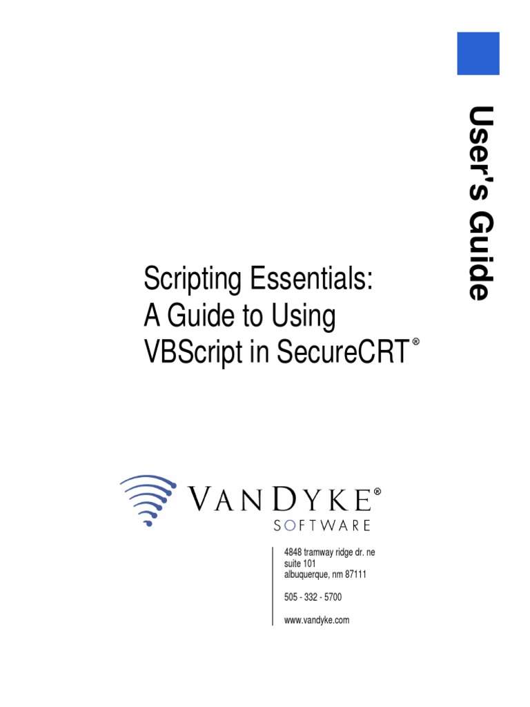 Secure CRT Scripting Essentials | PDF | Command Line Interface | Scripting Language