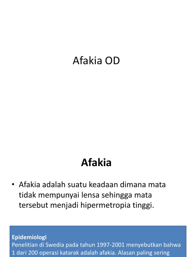 Afakia OD | PDF