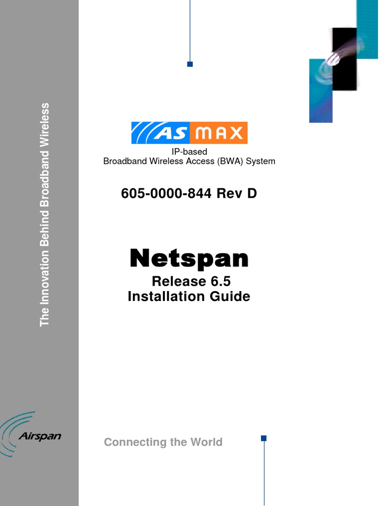 605 0000 844 Netspan Installation | PDF | Installation (Computer ...