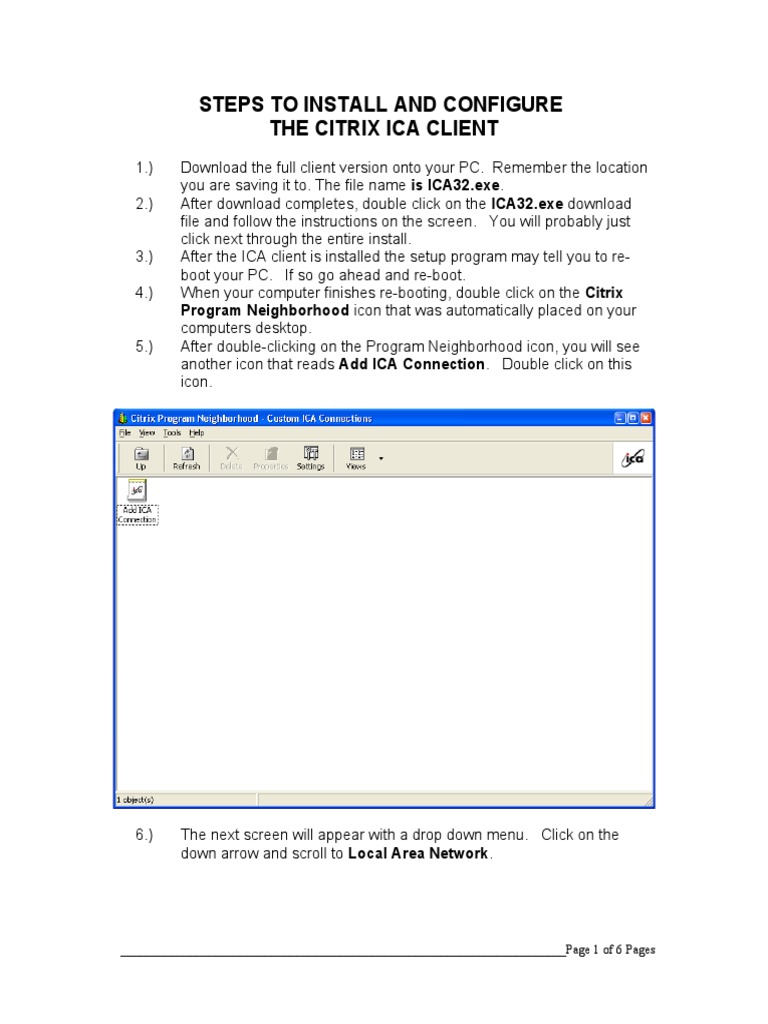 Steps To Install and Configure The Citrix ICA Client | Download Free ...