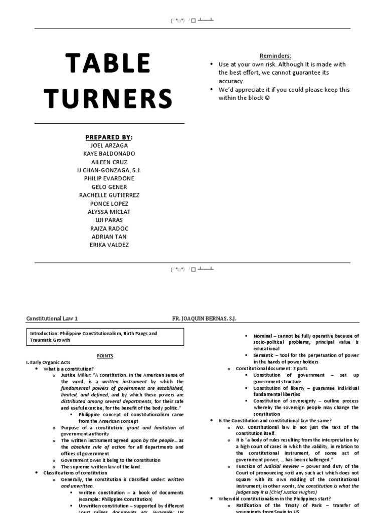 Constitutional Law Reviewer | PDF | Political Charters | Civil Rights ...