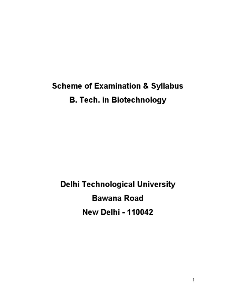 Biotechnology Syllabus | PDF | Constructor (Object Oriented Programming ...