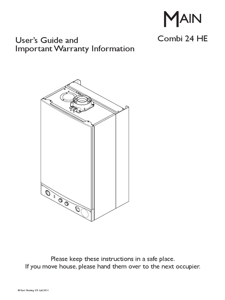 Main Combi 24 HE User Manual | PDF | Water Heating | Tap (Valve)