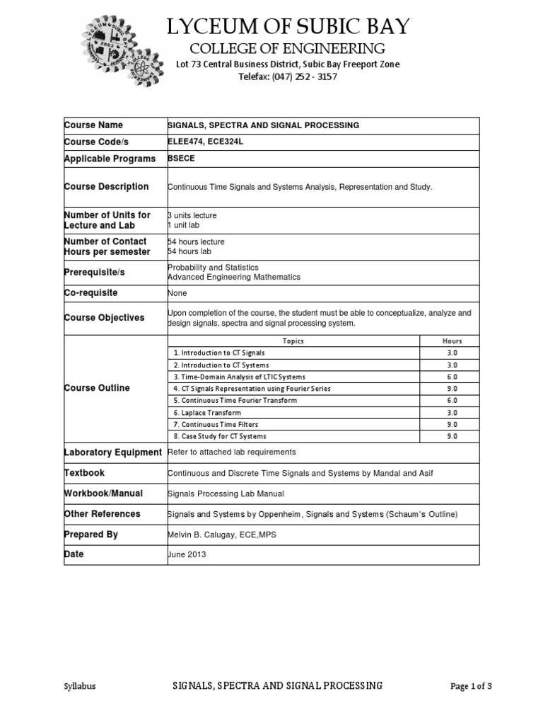 Signals, Spectra and Signal Processing | PDF | Signal (Electrical ...