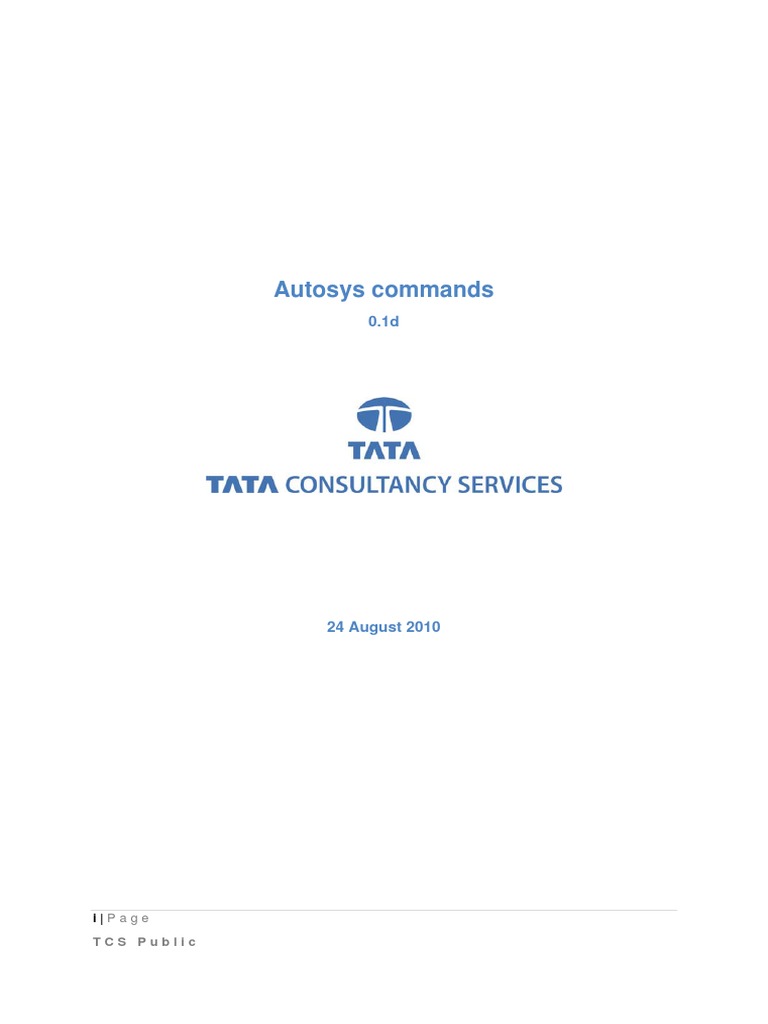 Autosys Commands | Download Free PDF | Command Line Interface | File System Autosys Commands | Download Free PDF | Command Line Interface | File System