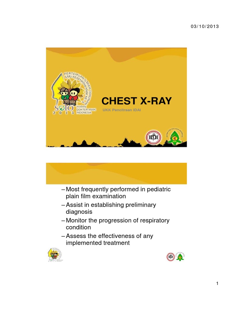 13-10 Topic 4. Chest X-Ray Anak IDAI | PDF | Thorax (Human Anatomy) | Lung