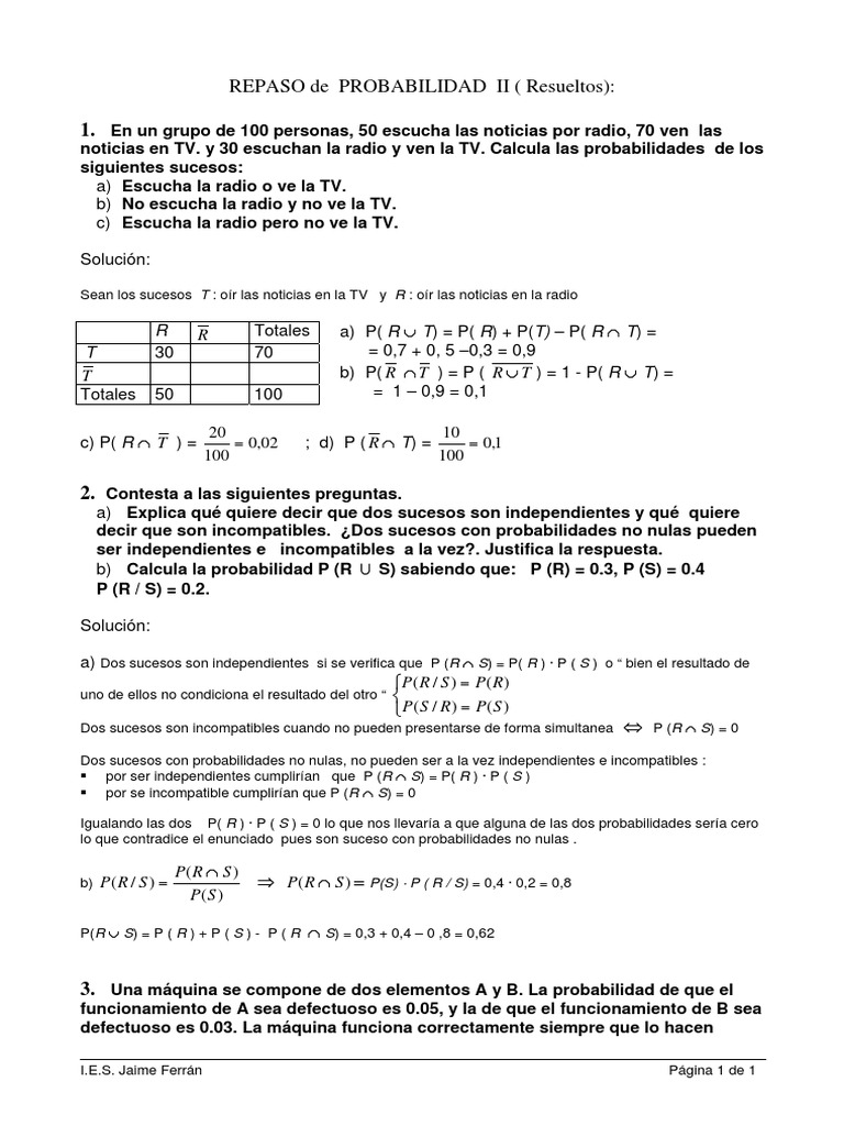 PROBABILIDAD | Descargar gratis PDF | Probabilidades y estadísticas | Probabilidad