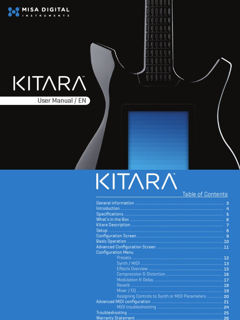 Kitara UserManual | PDF | Synthesizer | Electromagnetic Interference