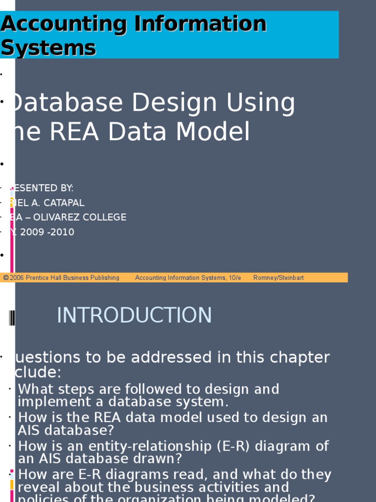 Ais - Chapter 15 Rea Model | PDF | Data Model | Databases