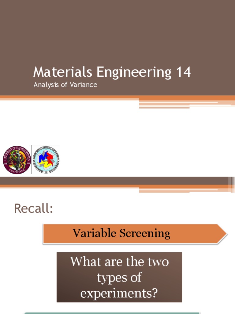 06 Analysis Of Variance Pdf Errors And Residuals Analysis Of Variance 