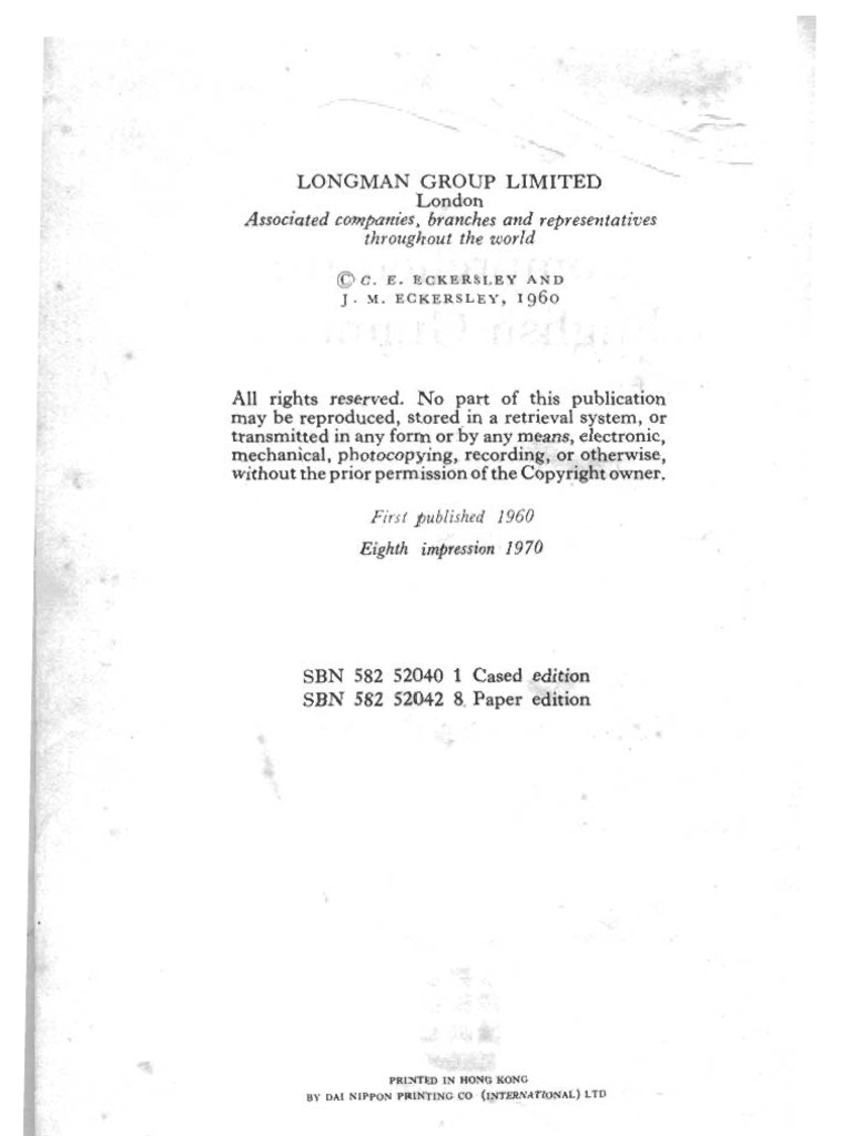 A Brief History of The English Language - Eckersley - 1960 | PDF