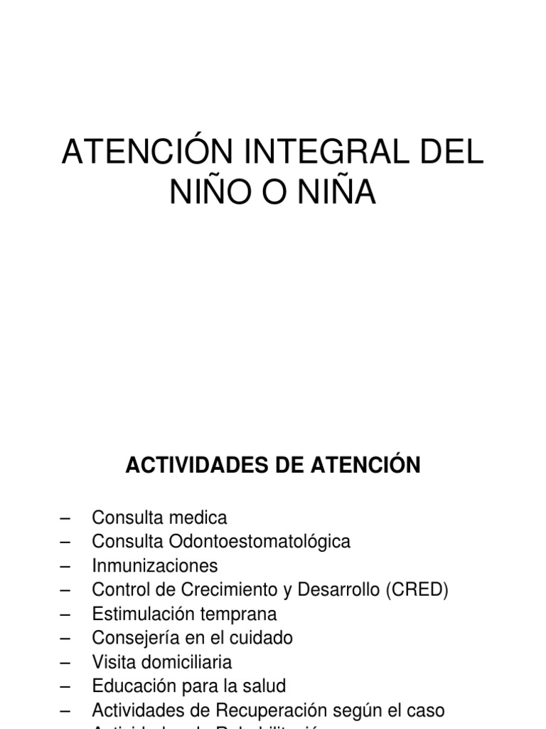 Atención Integral Del Niño o Niña | Descargar gratis PDF | Infantes ...
