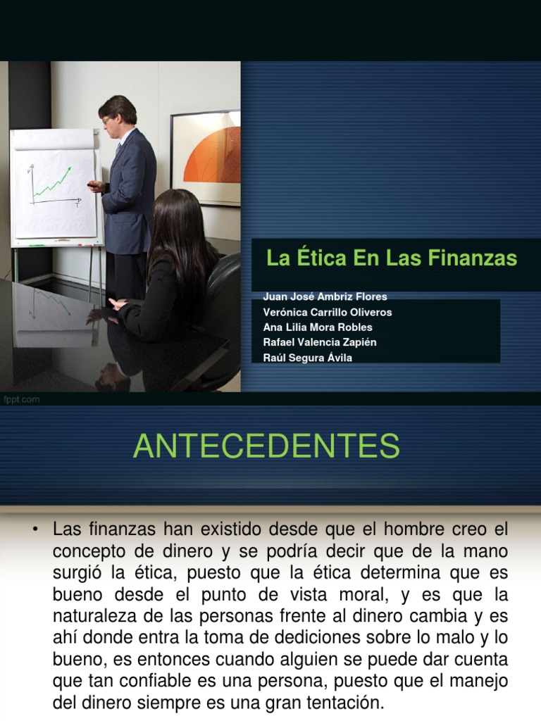 Ética en Finanzas: Principios y Valores | PDF | Moralidad | Comportamiento