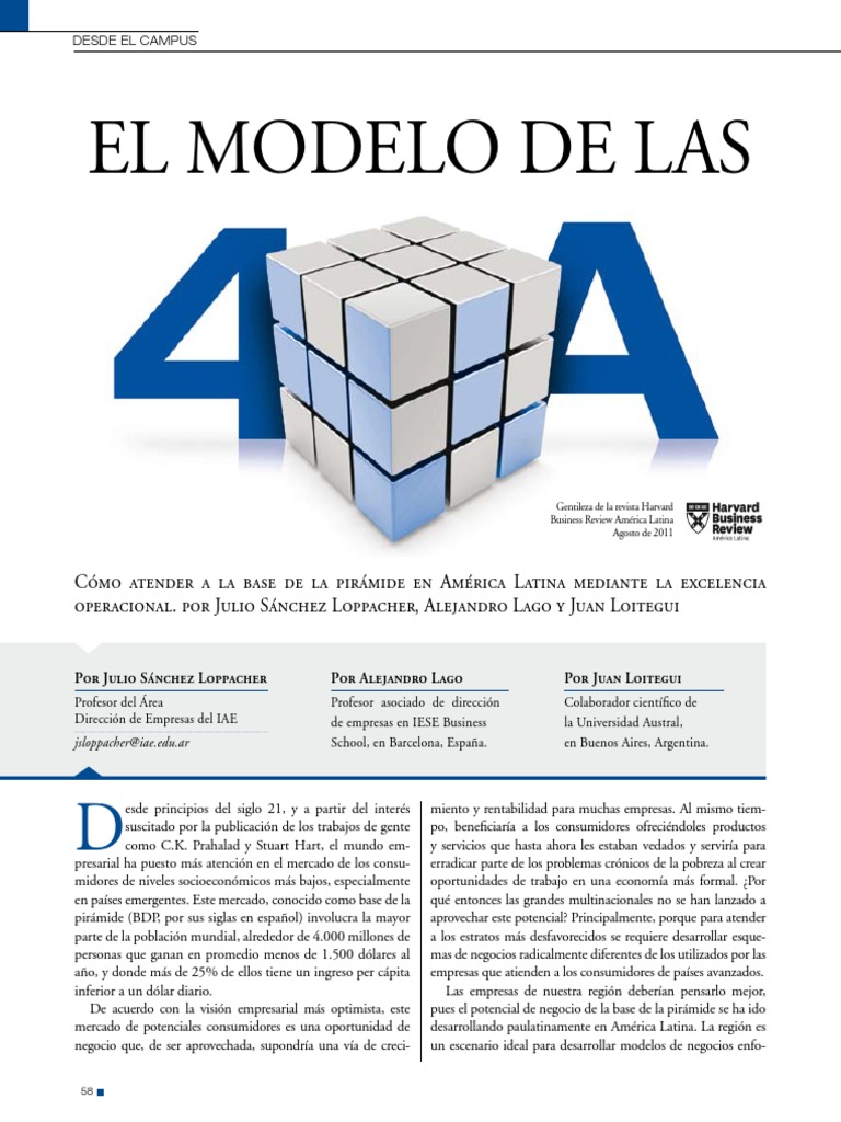 Modelo de Las 4 A | PDF | Distribución (comercial) | Pobreza