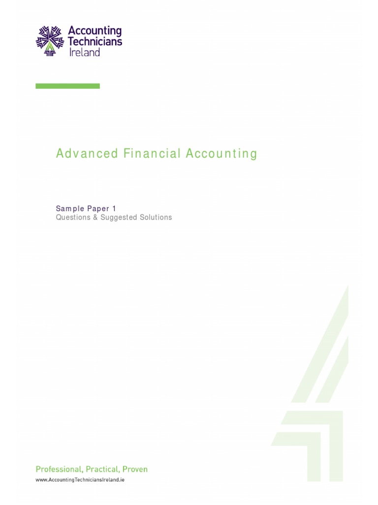 Advanced Financial Accounting Sample Paper 1 | PDF | Debits And Credits ...