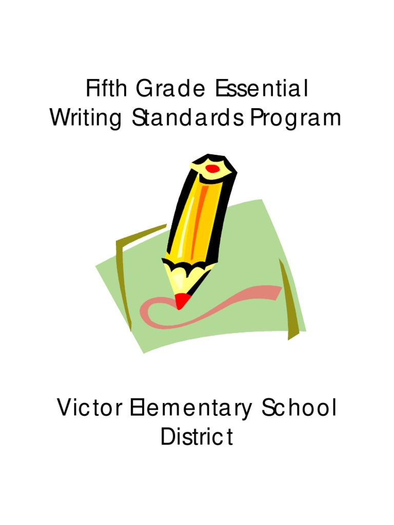 Fifth Grade Writing Standards Guide | PDF | Language Arts & Discipline ...