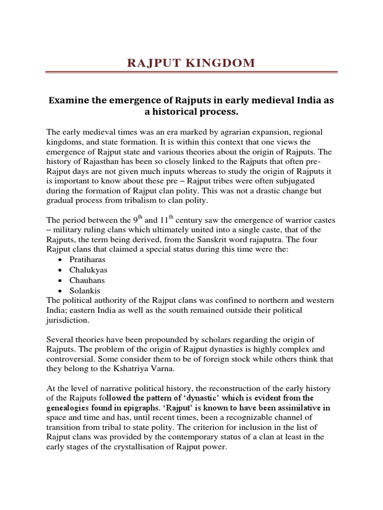 Rajput Kingdom | PDF